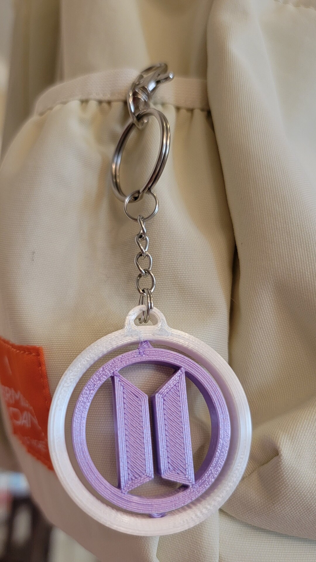 BTS Logo Spinning Keychain 3d Print - Etsy