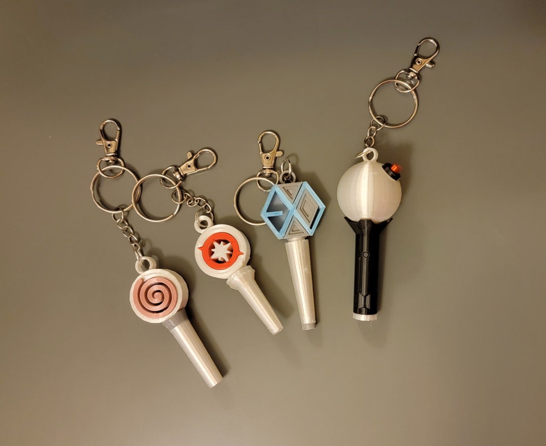 Kpop 3d Print Light Stick Keychains BTS, Twice, Exo, Stray Kids - Etsy