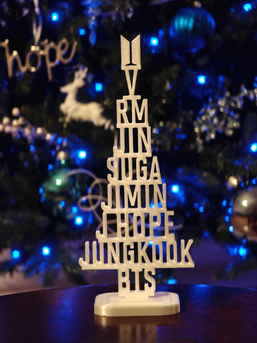 BTS Christmas Name Tree Shelf Standee - Etsy