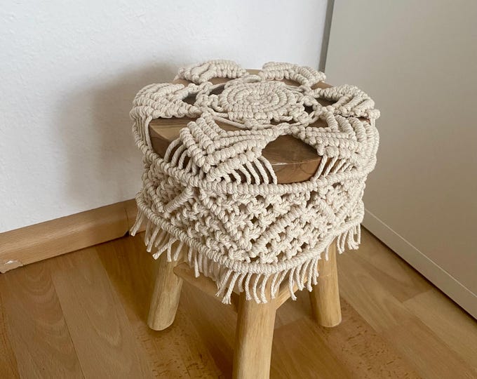Hocker aus Maxi Cotton, sitzpouf boho, Sitzbank, - Etsy.de