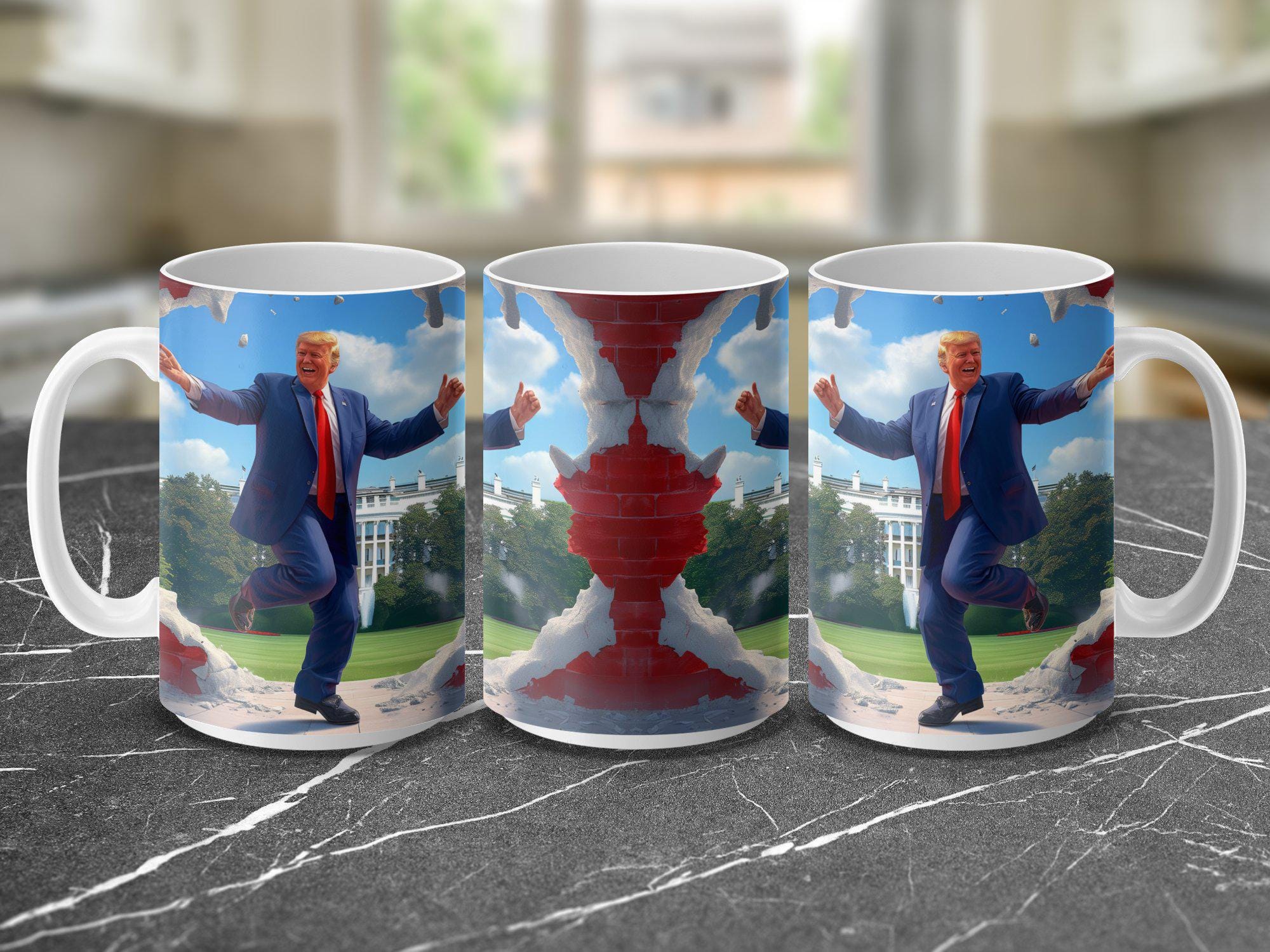Donald Trump 2024 Mug Wrap Design Png, Funny Trump Dancing at ...