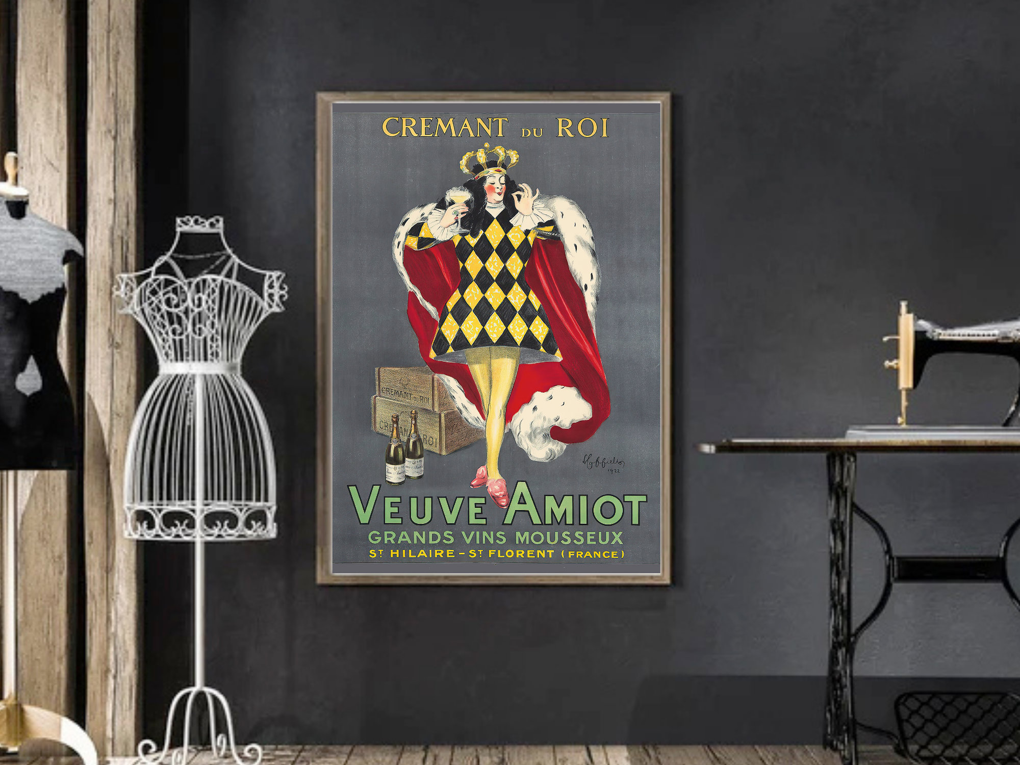 Cremant Du Roi Italian Poster | Vintage Poster | Vintage Download - Etsy