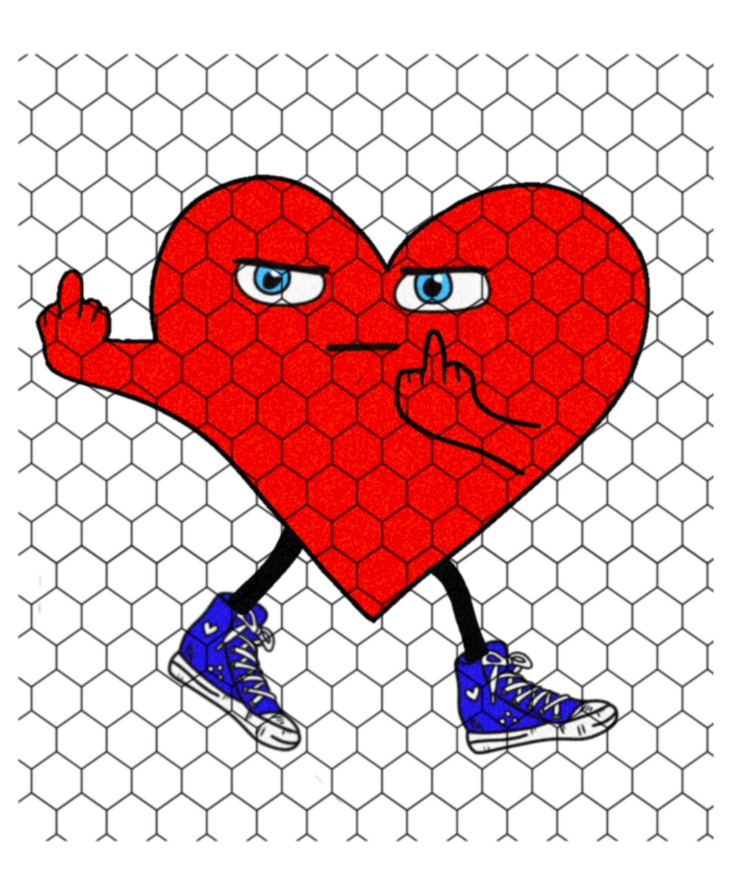 Angry Flipping off Heart Png File - Etsy