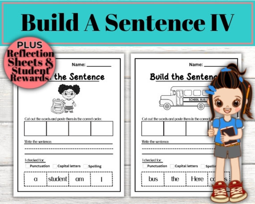 10 Build A Sentence Worksheets. Sentence Building. Education Printable ...