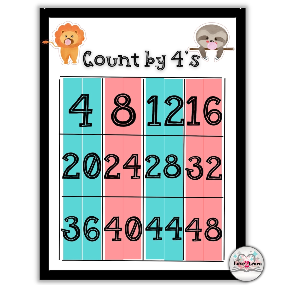 12 Skip Counting Posters. Skip Count Chart. Educational - Etsy
