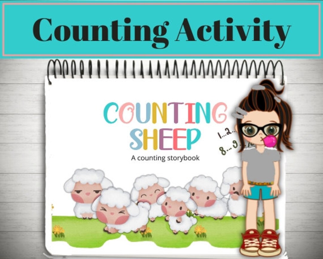 Counting Sheep Activity. Toddler Quiet Book. Pre-k Learning Binder ...