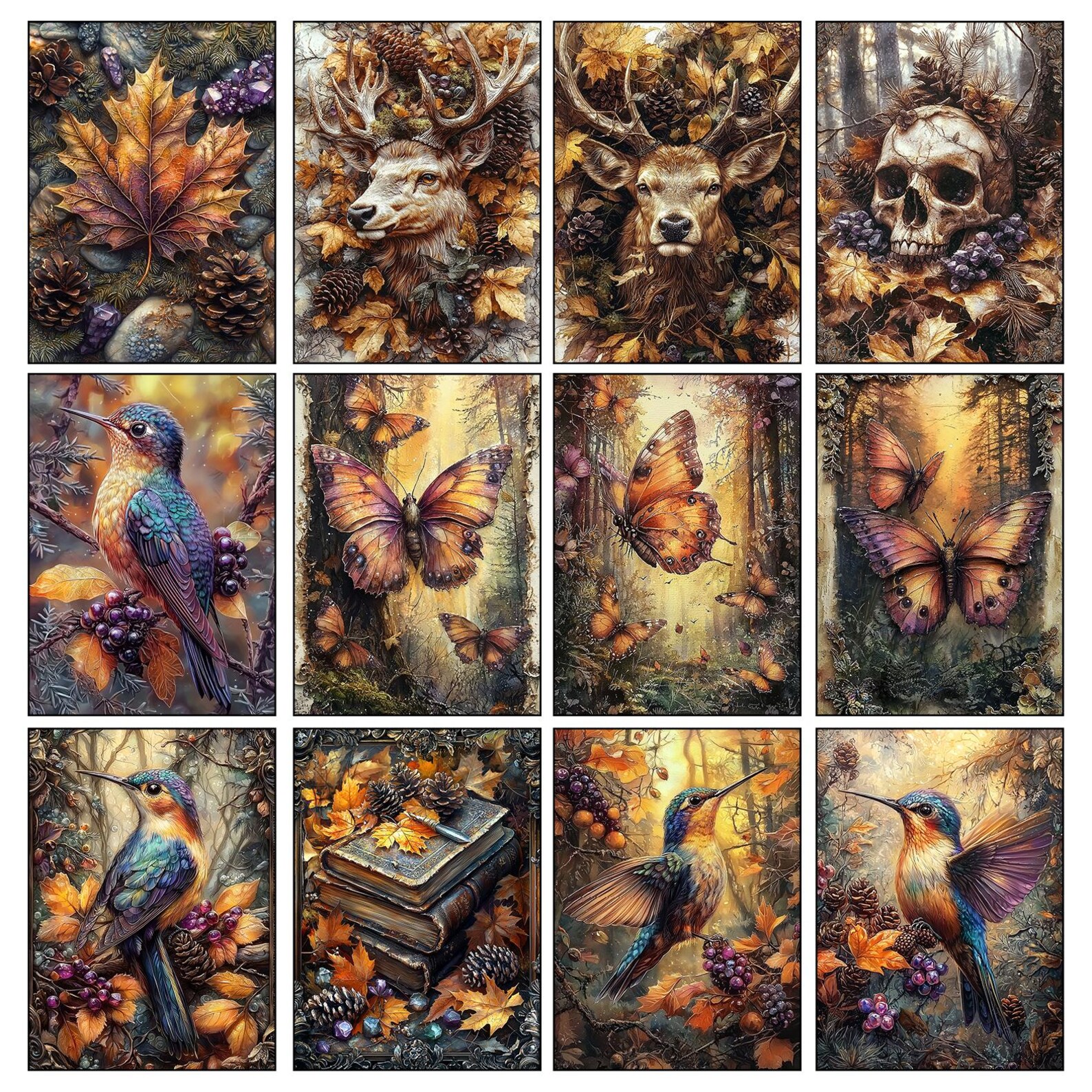 Enchanted Forest Scrapbook, Backgrounds Enchanted Forest Junk Journal ...