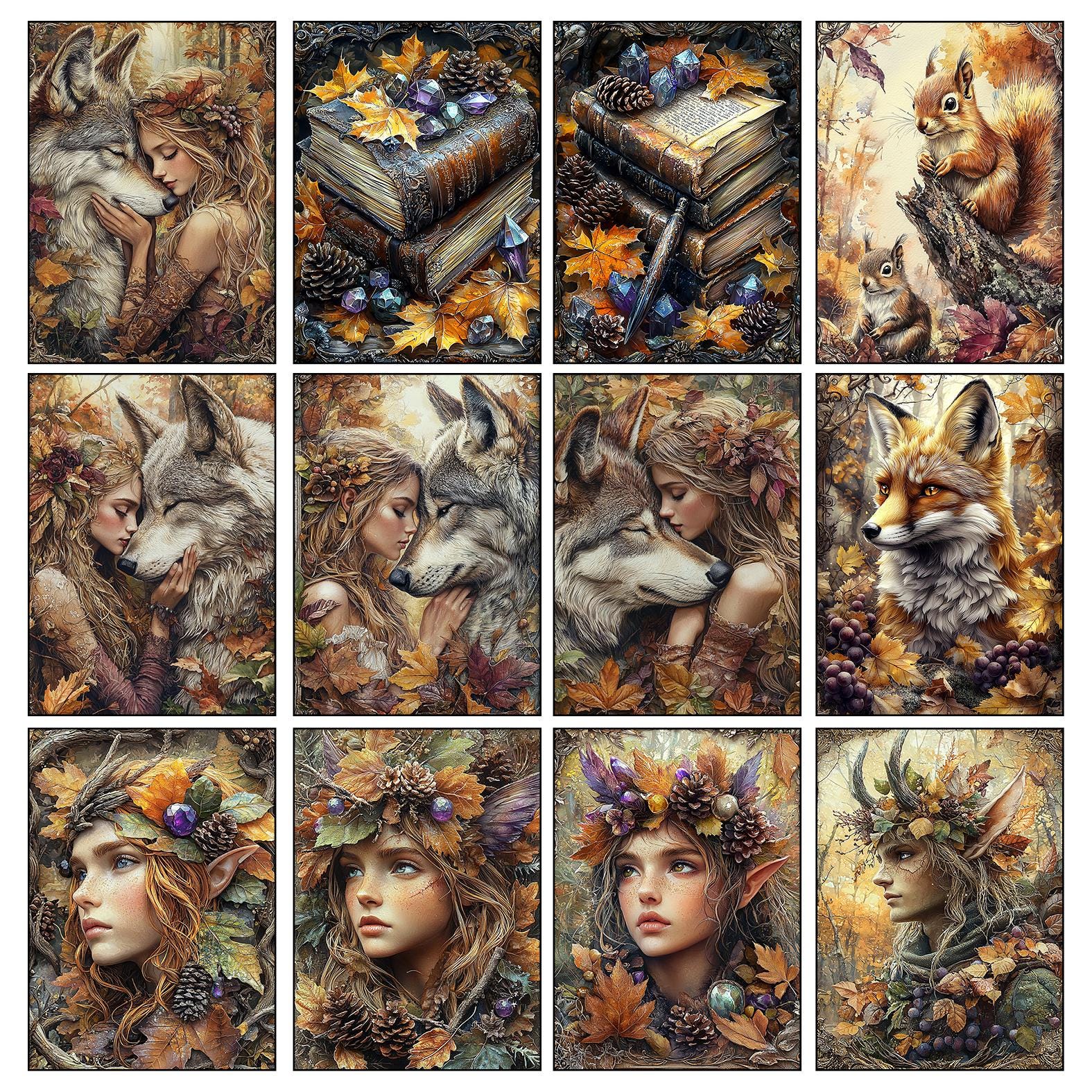 Enchanted Forest Scrapbook, Backgrounds Enchanted Forest Junk Journal ...