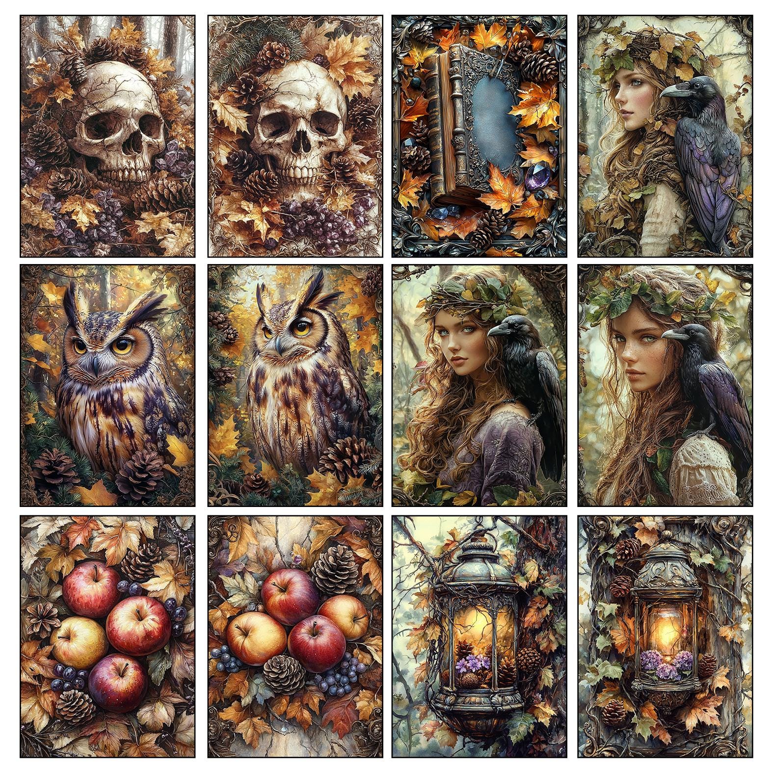 Enchanted Forest Scrapbook, Backgrounds Enchanted Forest Junk Journal ...