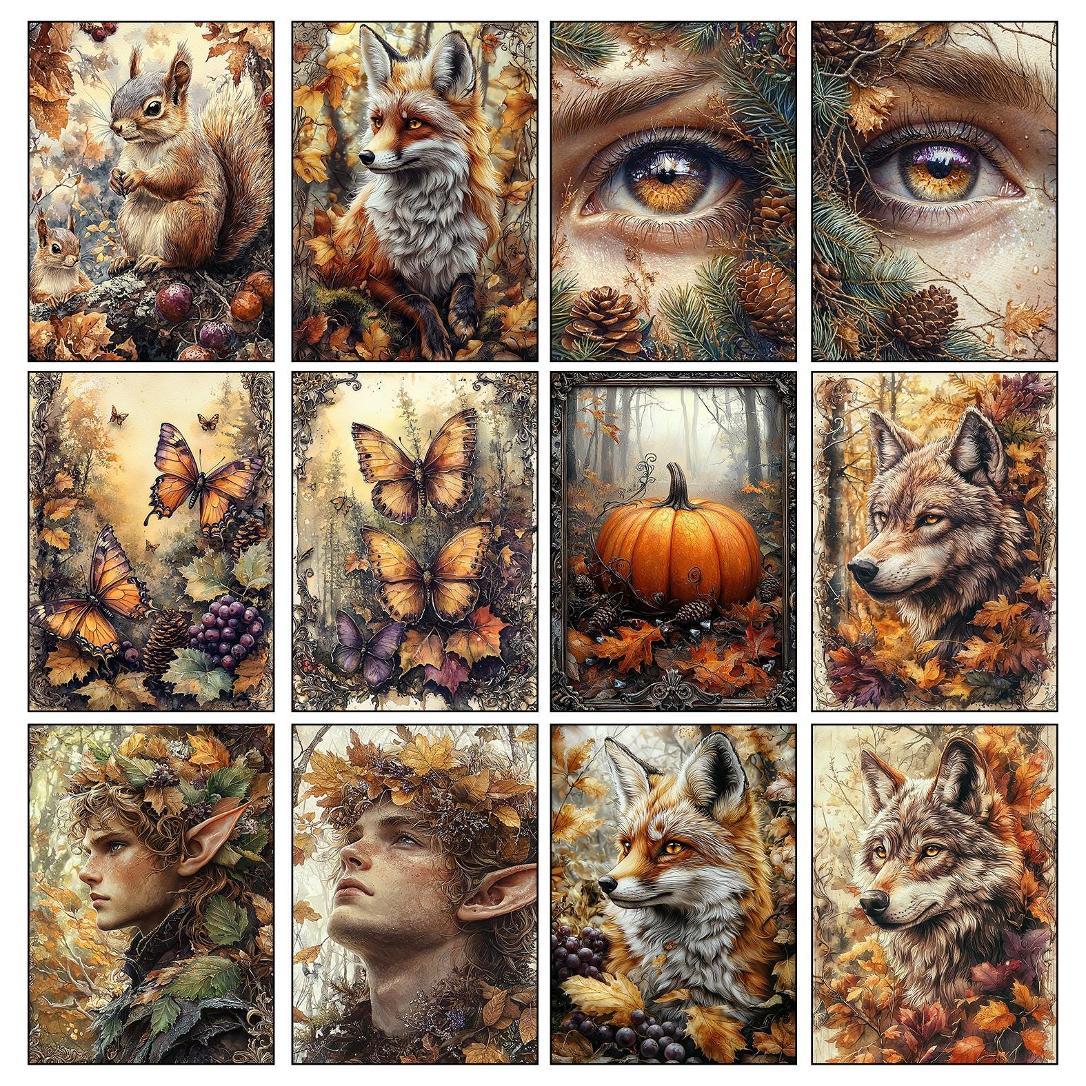 Enchanted Forest Scrapbook, Backgrounds Enchanted Forest Junk Journal ...