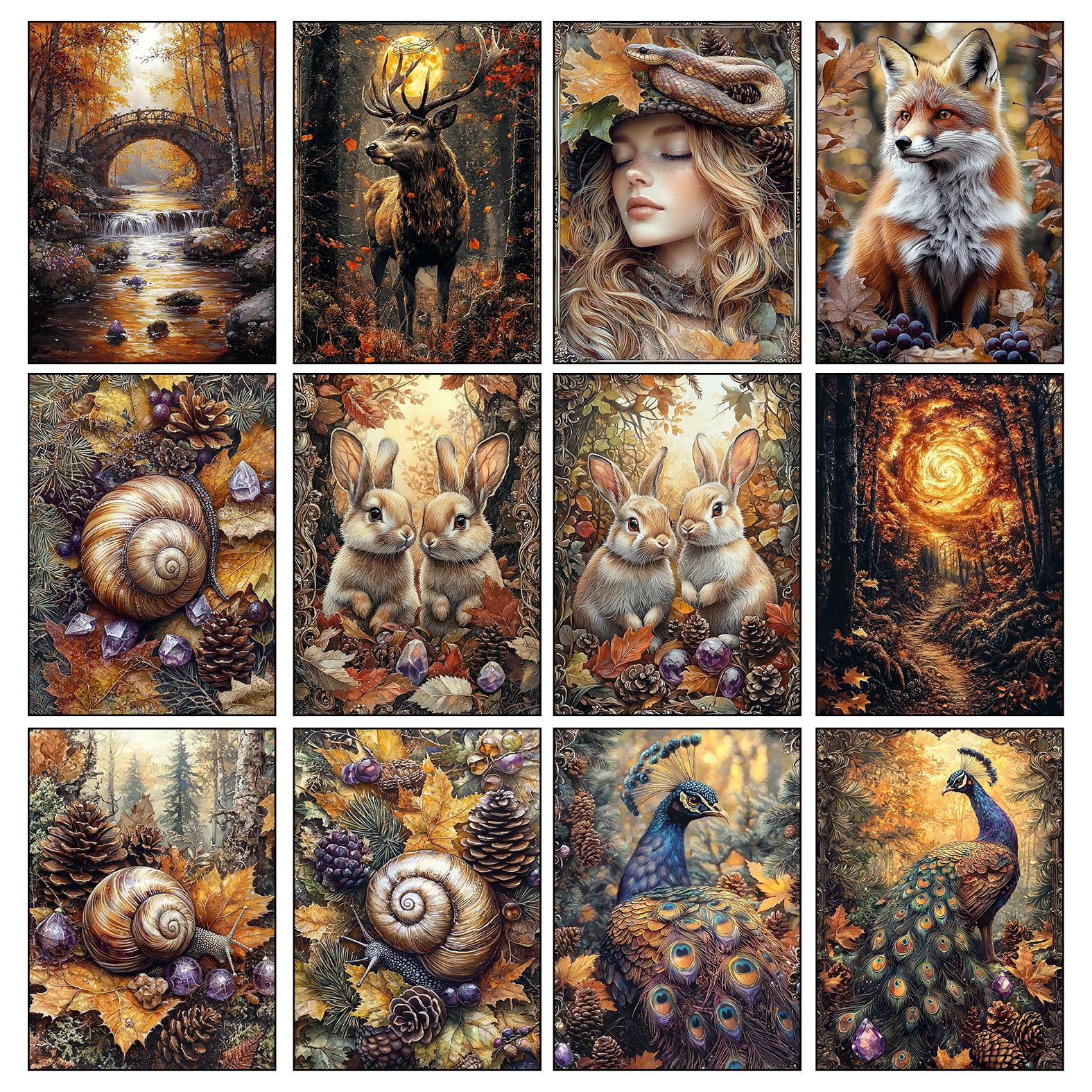 Enchanted Forest Scrapbook, Backgrounds Enchanted Forest Junk Journal ...