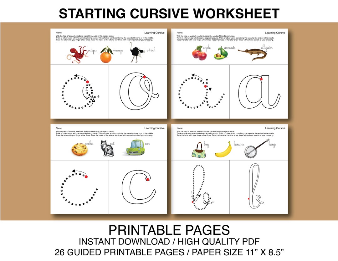 Cursive Letters and Phonics - Etsy