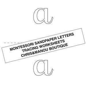 Montessori Sandpaper Letters Tracing Worksheets - Etsy