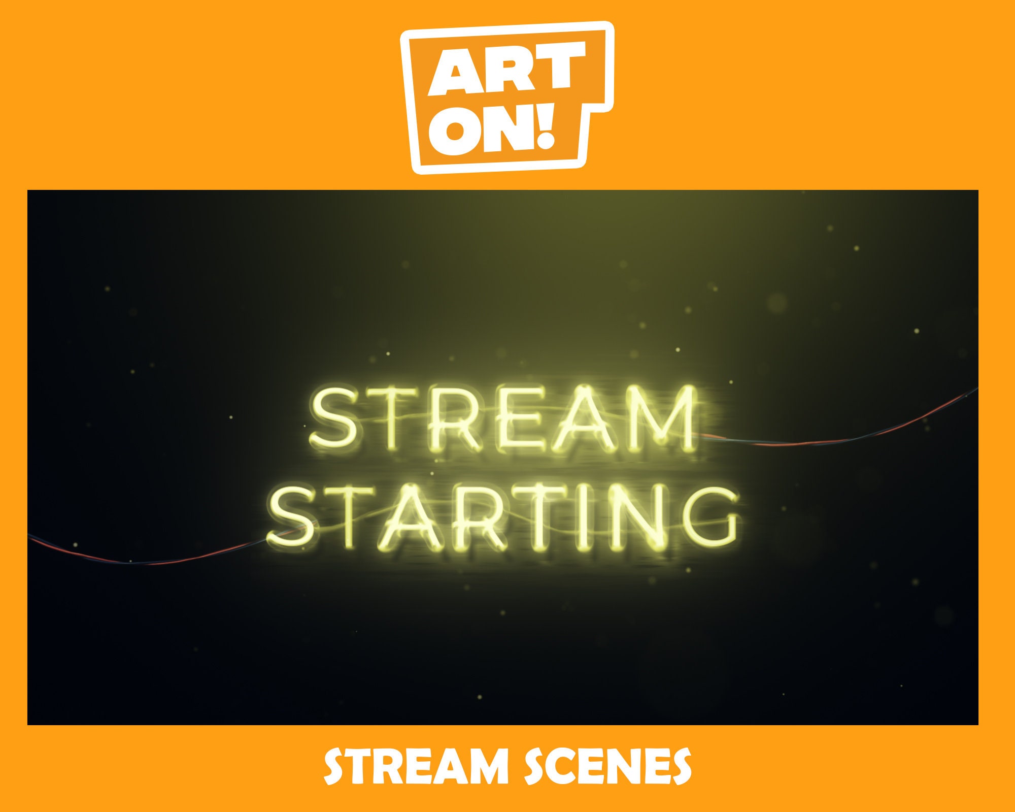 Yellow Neon Animated Scenes for Twitch, Youtube, Facebook Stream Twitch ...
