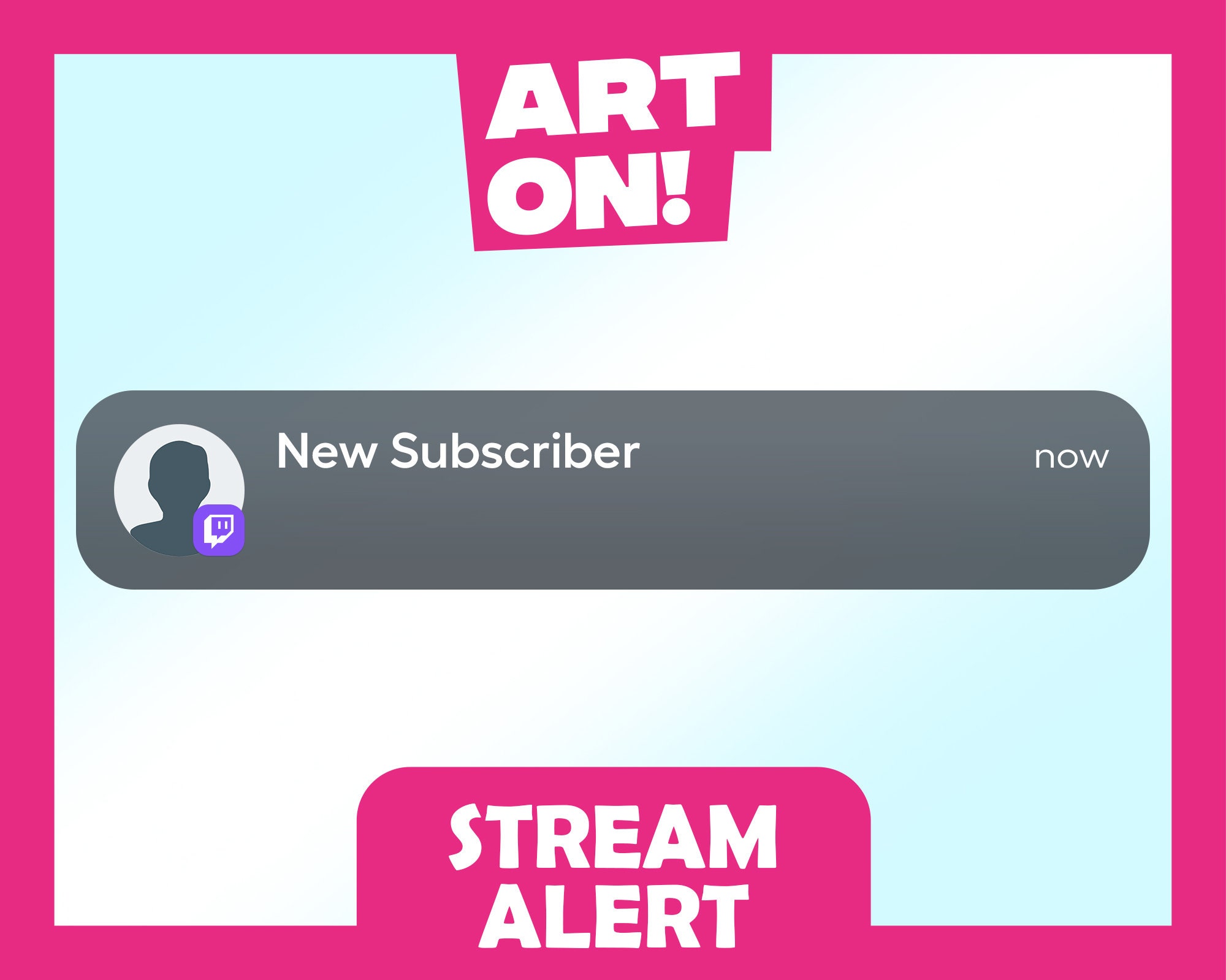 ANIMATED Phone Notification Alert Twitch Subscriber Alerts - Etsy