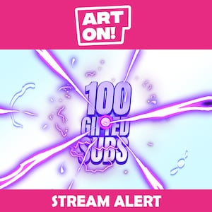 Purple Electric Anime Gifted Sub Alert for Twitch (digital Download) - Etsy