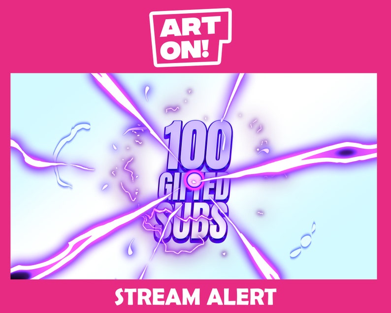 Purple Electric Anime Gifted Sub Alert for Twitch (digital Download) - Etsy