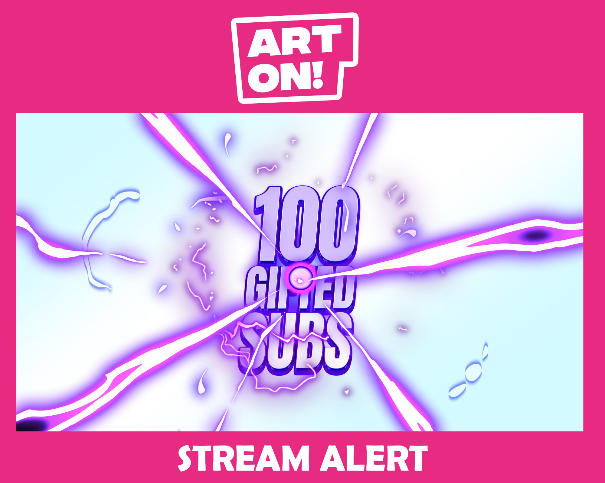 Purple Electric Anime Gifted Sub Alert for Twitch (digital Download) - Etsy