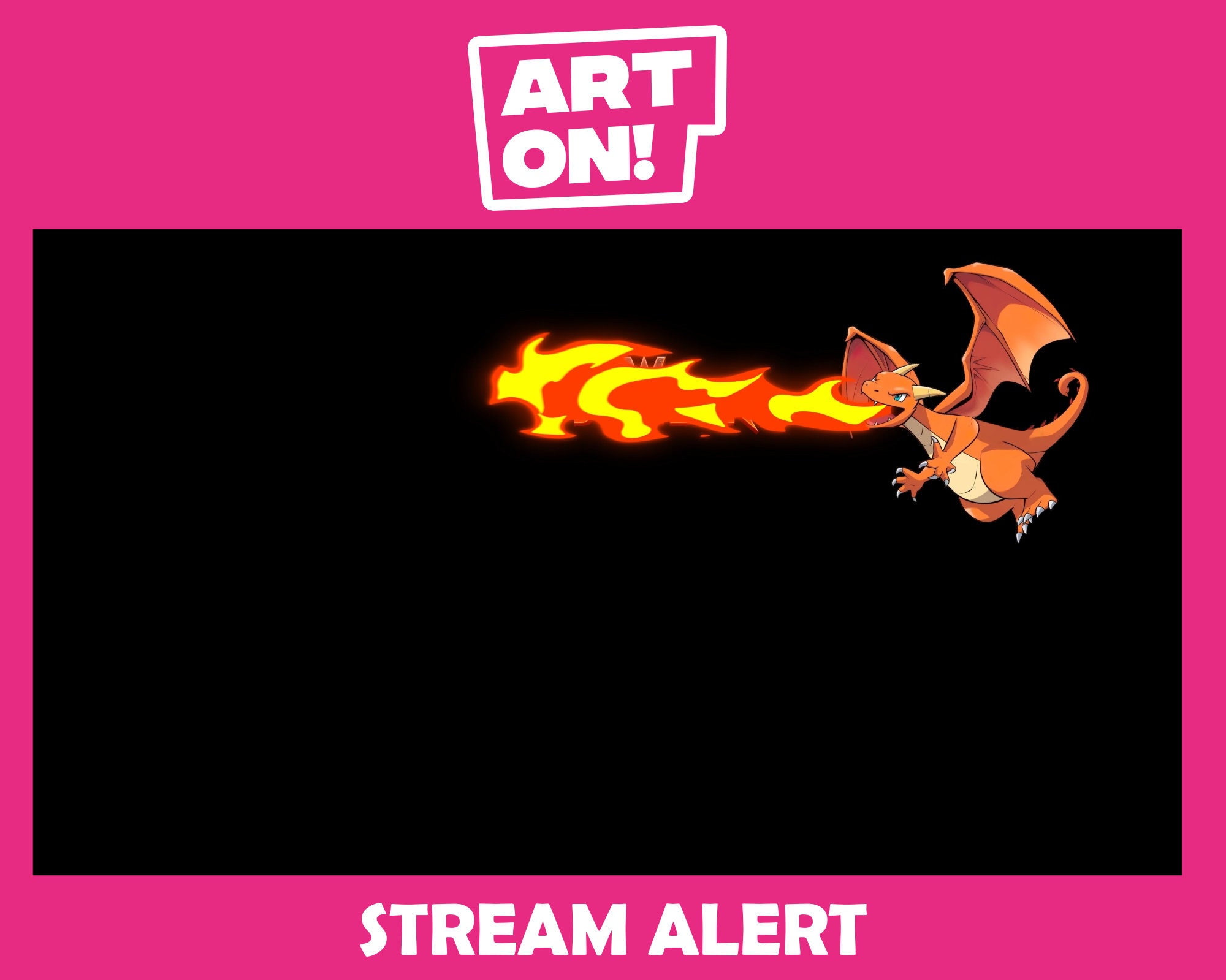 ANIMATED Dragon Alert Twitch, Youtube, Facebook, Streamlabs Fire Dragon ...