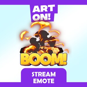 Boom Animated Emote for Streamer Animated Twitch Stream Emote - Etsy