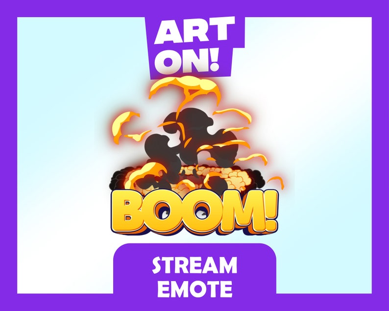 Boom Animated Emote for Streamer | Animated Twitch Stream Emote - Etsy