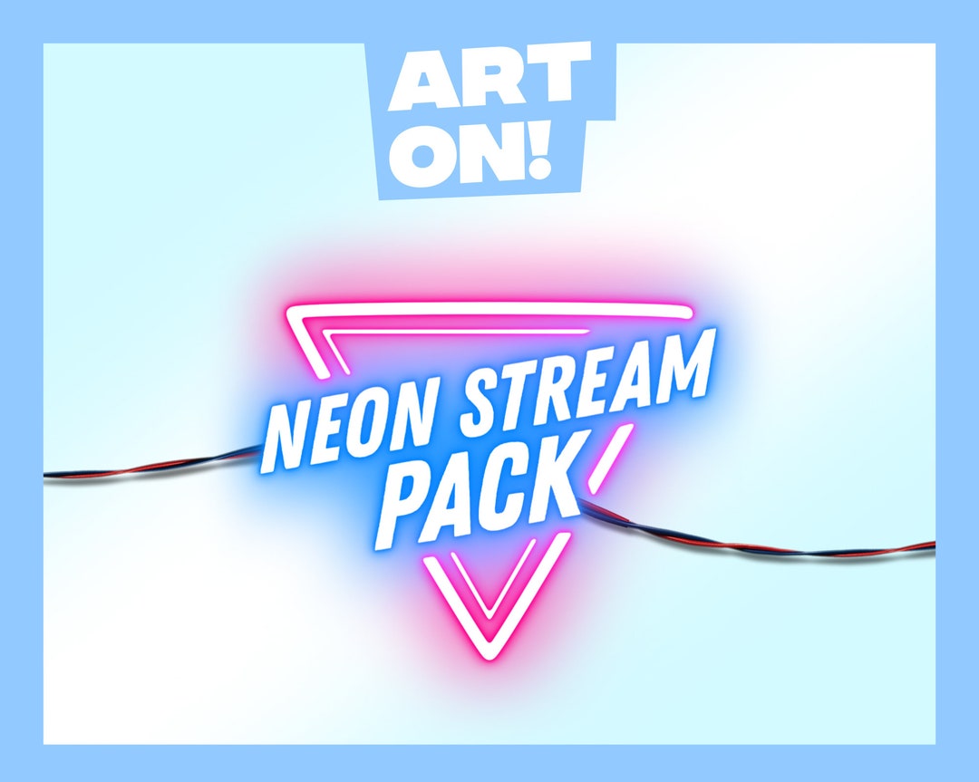 Neon Stream Pack | Retro Neon Stream Bundle | Stream Scenes, Camera ...