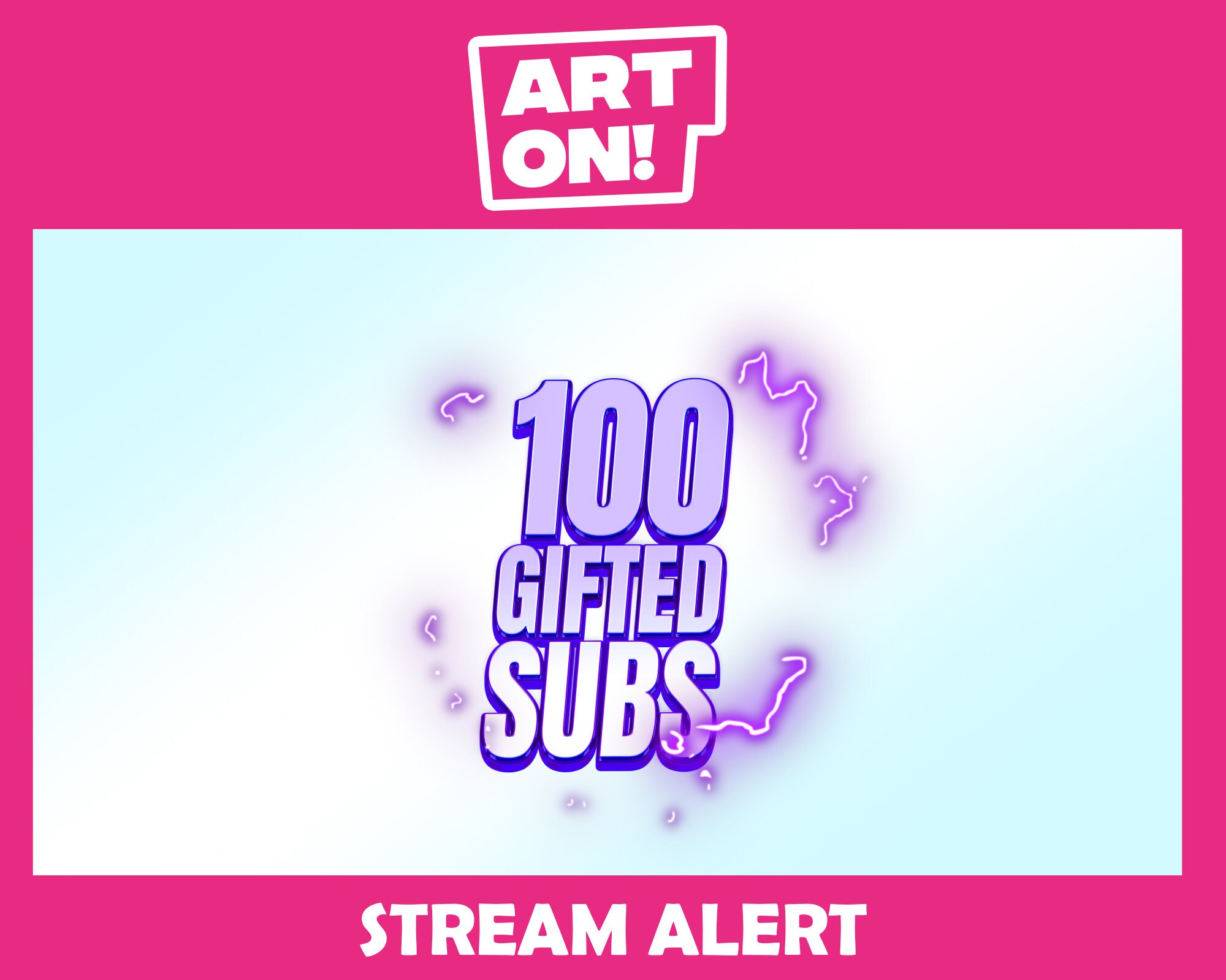 Purple Electric Anime Gifted Sub Alert for Twitch Twitch Streams ...