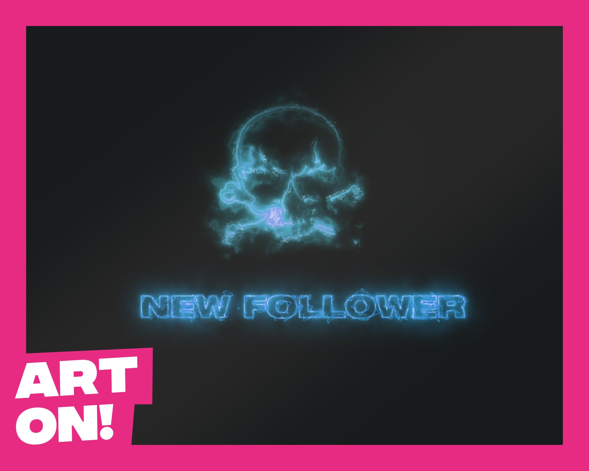 ANIMATED Blue Fire Skull Twitch Streamer Alert | Twitch, Youtube ...