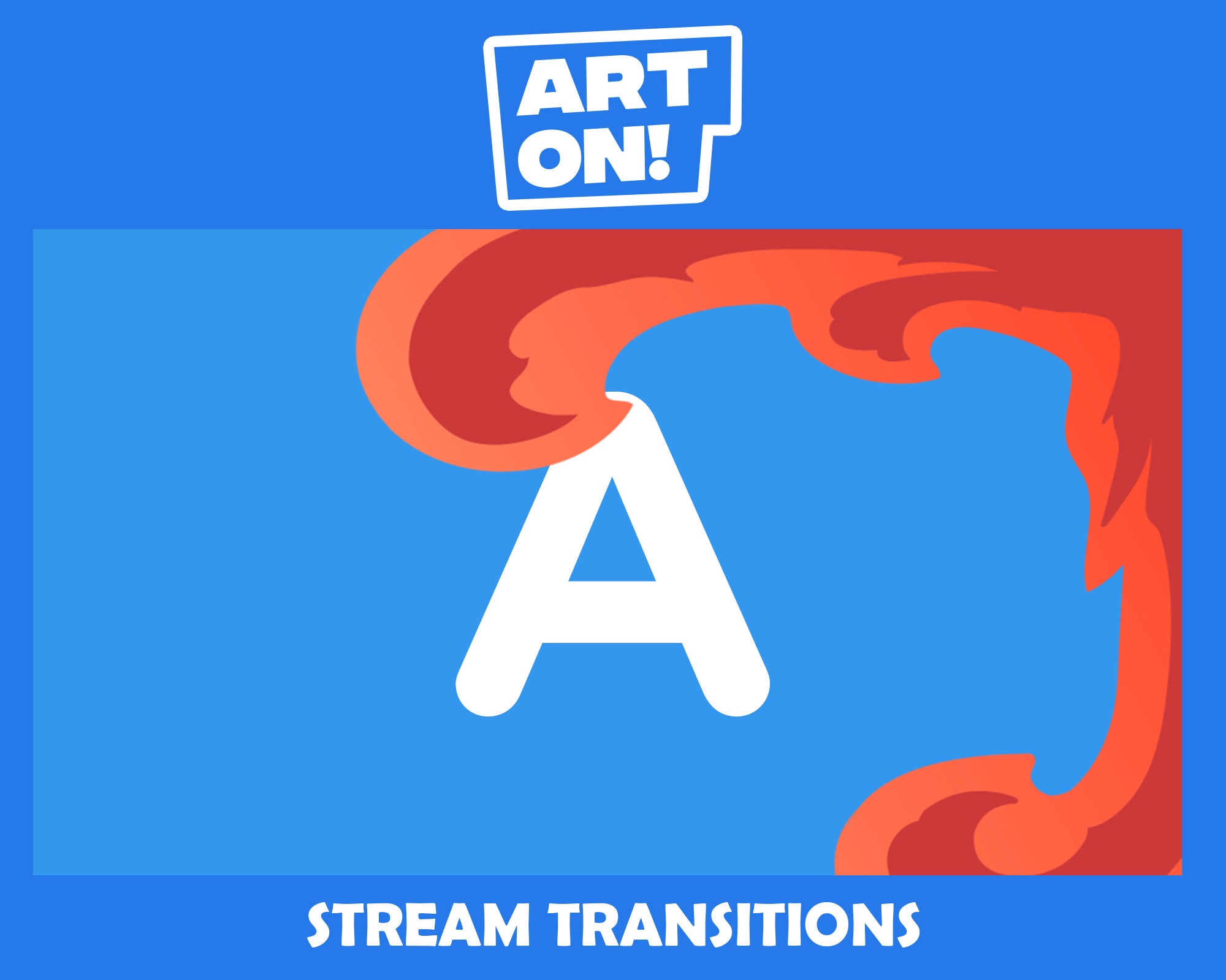 Anime Style Fire Stinger Transition Twitch Transition, Animated Stream ...