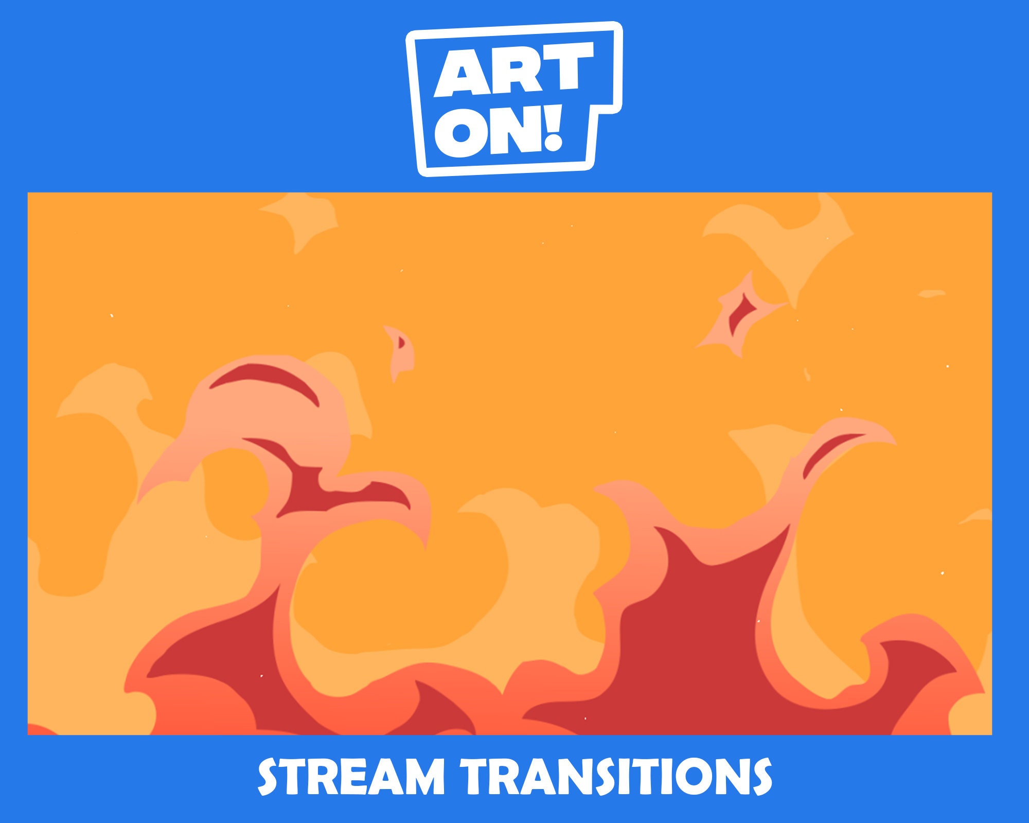 Anime Style Fire Stinger Transition Twitch Transition, Animated Stream ...