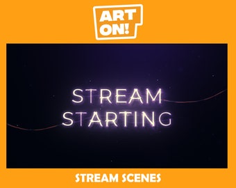 Red Neon Animated Scenes for Twitch, Youtube, Facebook Stream Twitch ...