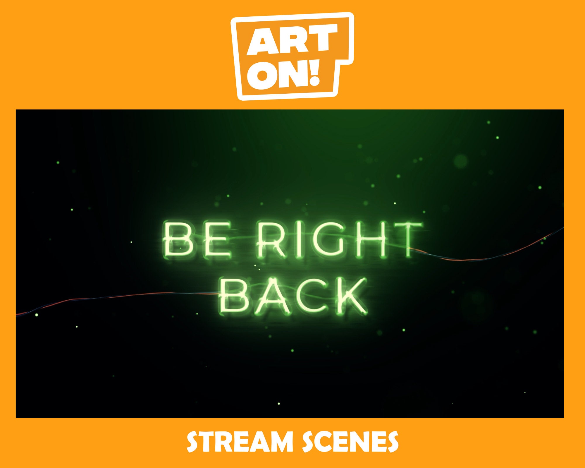 Green Neon Animated Scenes for Twitch, Youtube, Facebook Stream ...