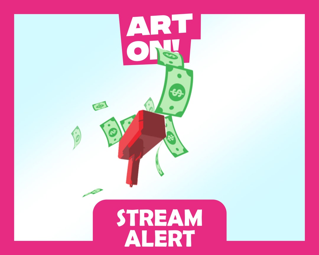 ANIMATED Red Money Gun Alert | Twitch, Youtube, Facebook, Streamlabs ...
