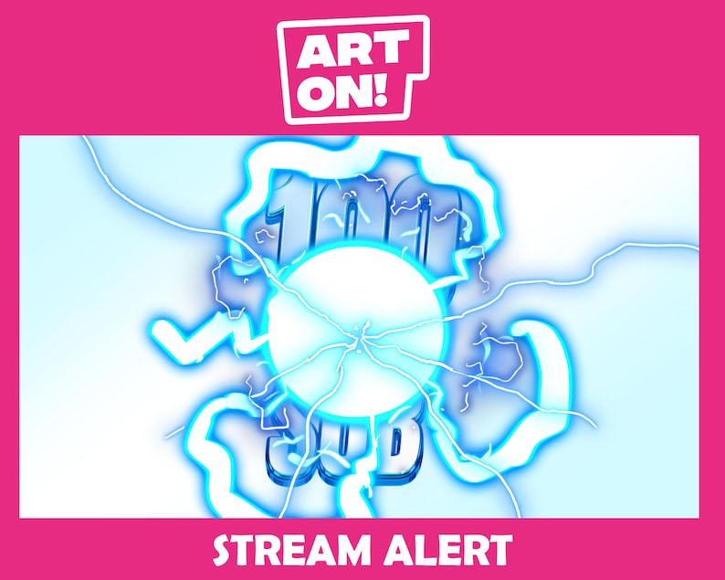 Blue Electric Anime Gifted Sub Alert for Twitch | Twitch Streams ...