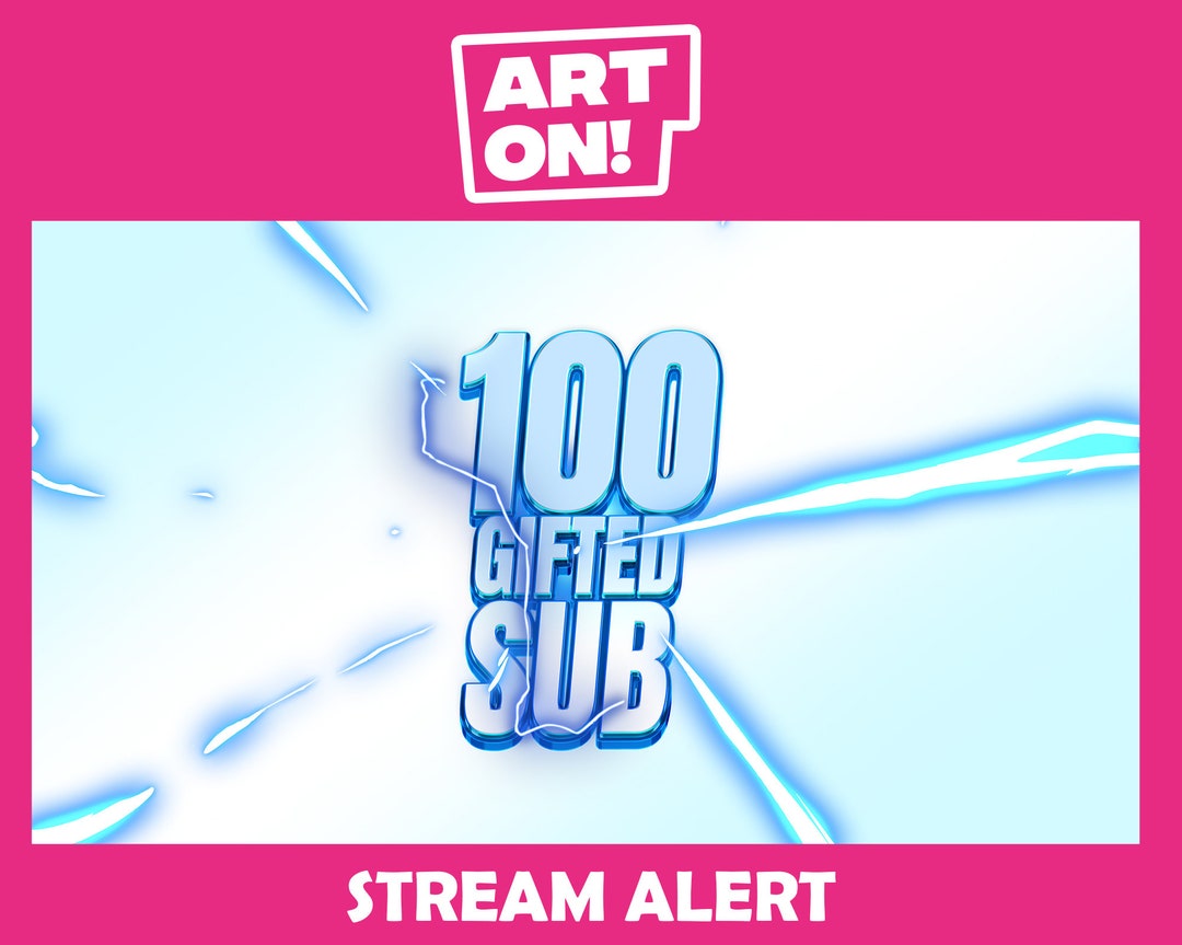 Blue Electric Anime Gifted Sub Alert for Twitch | Twitch Streams ...