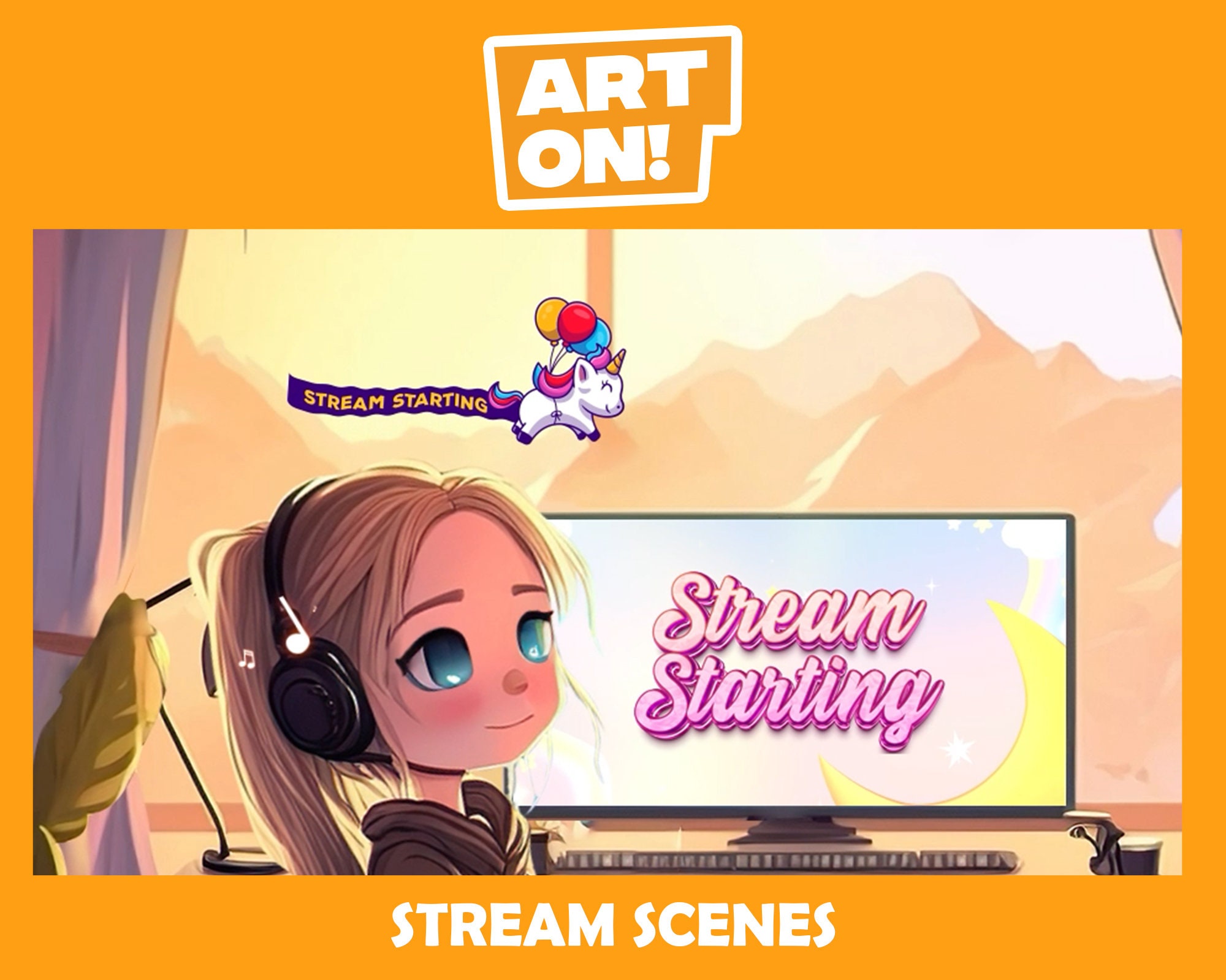 Girl in Lofi Room Twitch Scenes Twitch Stream Overlays Stream Animated ...