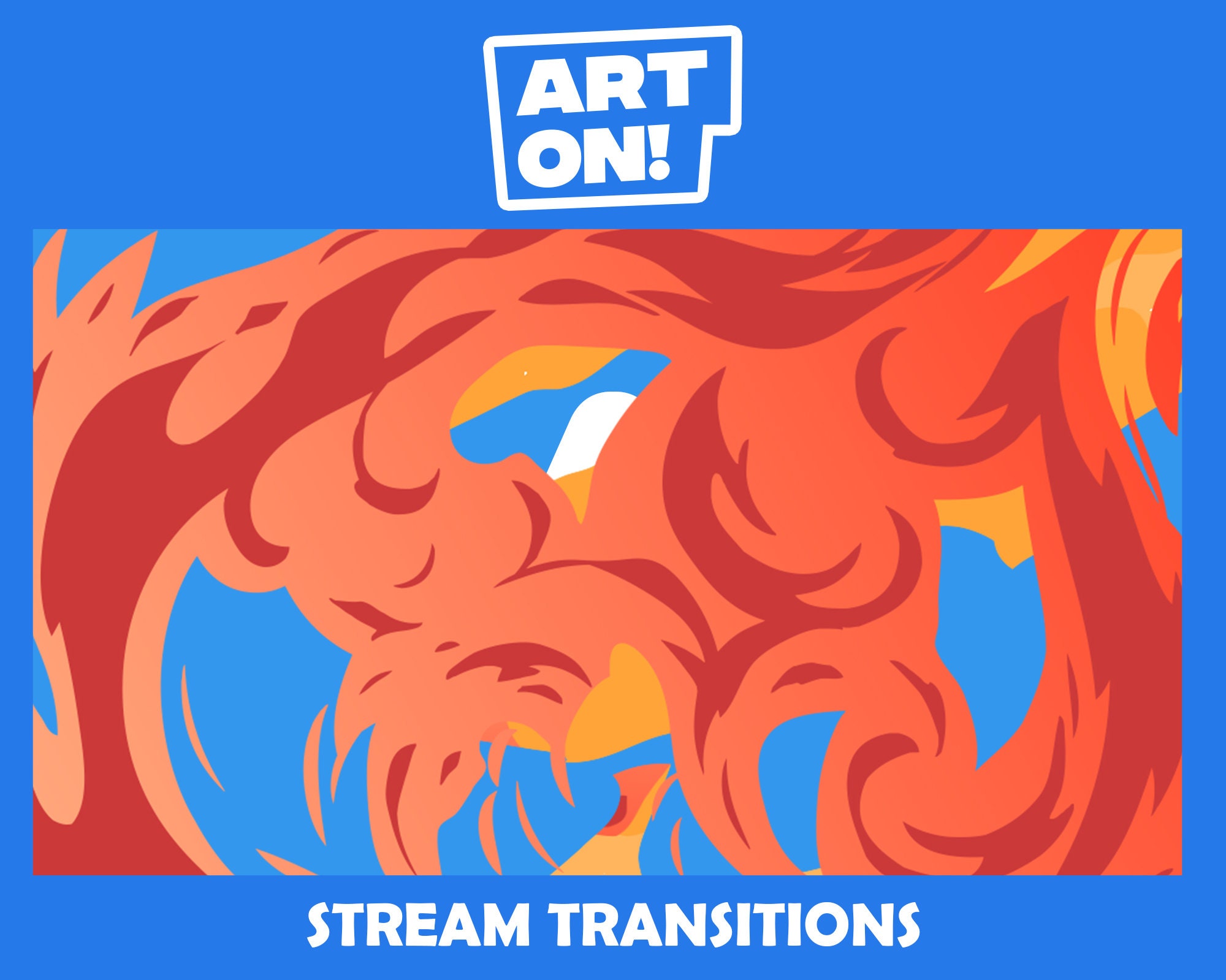 Anime Style Fire Stinger Transition Twitch Transition, Animated Stream ...