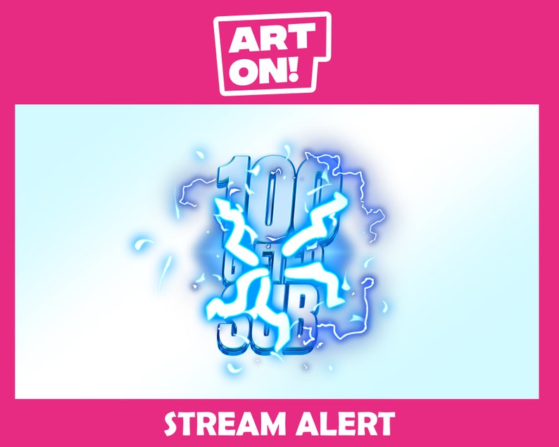 Blue Electric Anime Gifted Sub Alert for Twitch | Twitch Streams ...