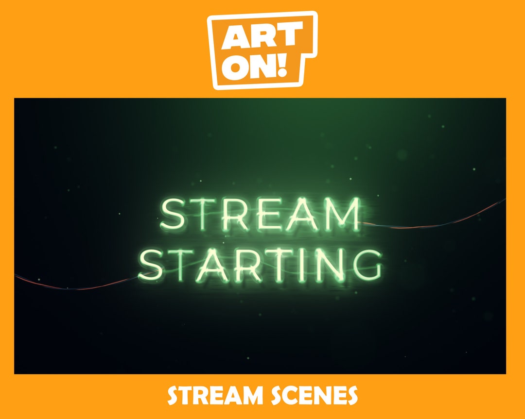 Green Neon Animated Scenes for Twitch, Youtube, Facebook Stream ...
