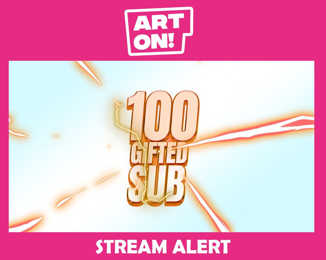 Orange Electric Anime Gifted Sub Alert for Twitch (digital Download ...