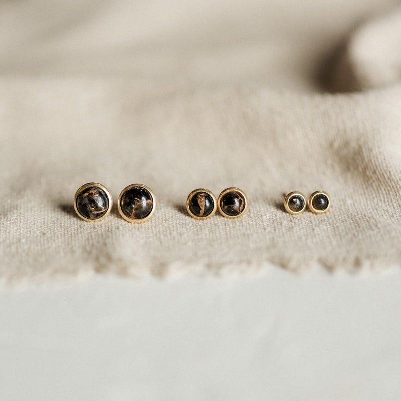 Obsidian Earrings Copper - Etsy