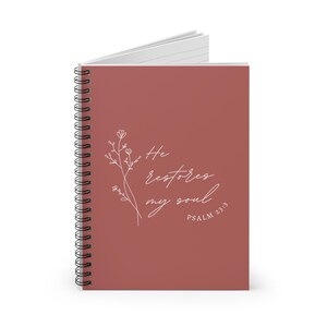Psalm 23 Bible Verse Spiral Notebook Christian Journal Church Notebook ...