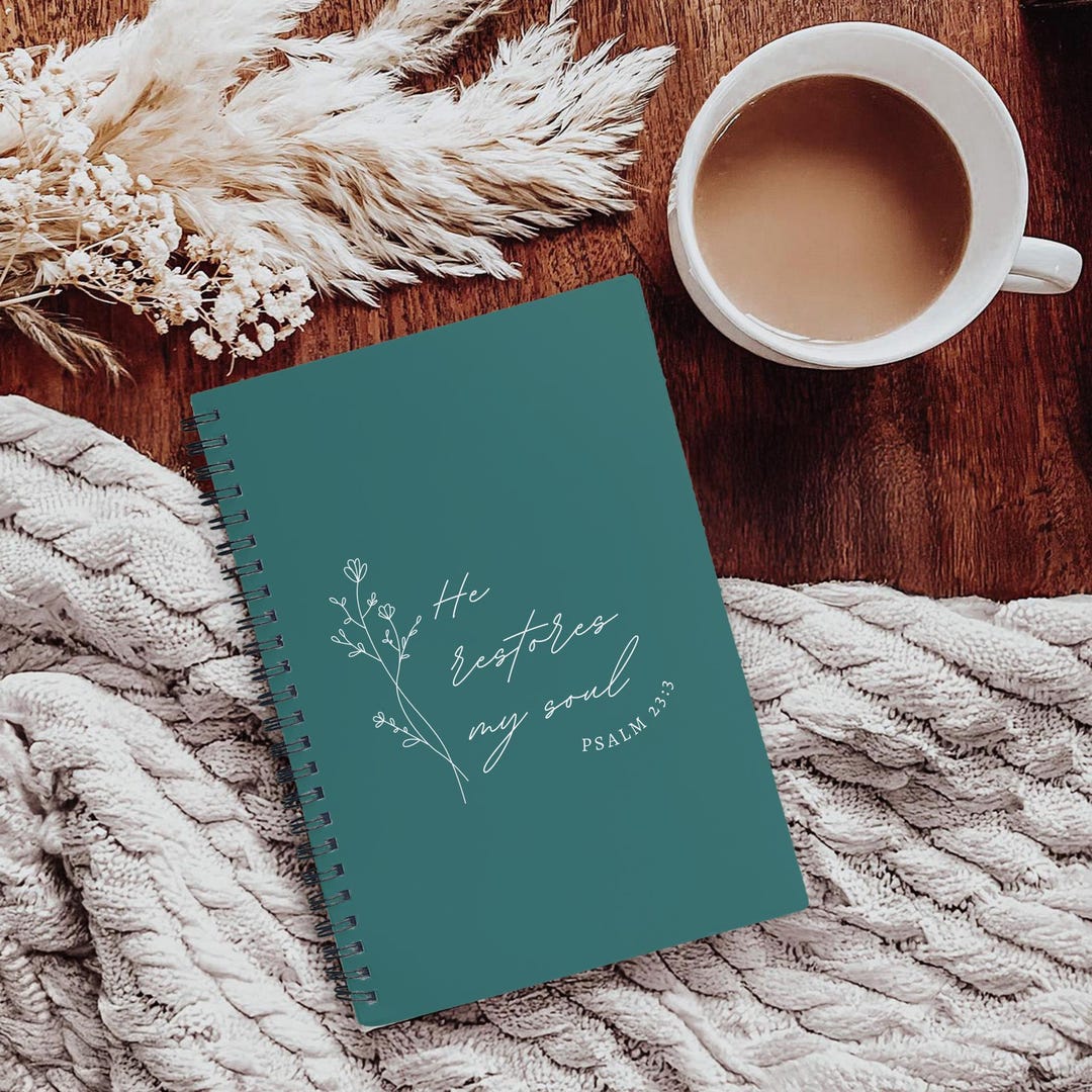 Psalm 23 Bible Verse Spiral Notebook Christian New Years Goals ...