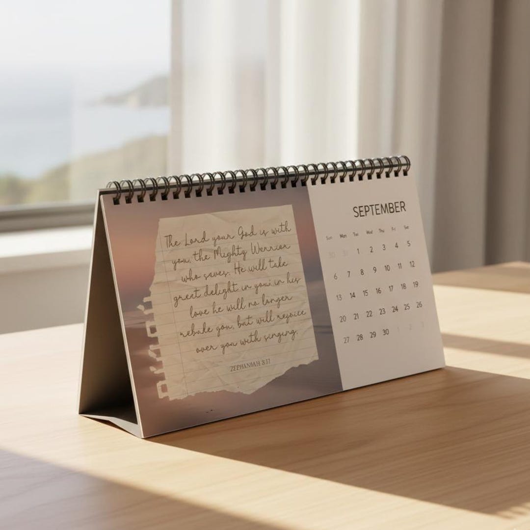 Christian 2026 Desktop Calendar Bible Verse Calendar Encouraging ...
