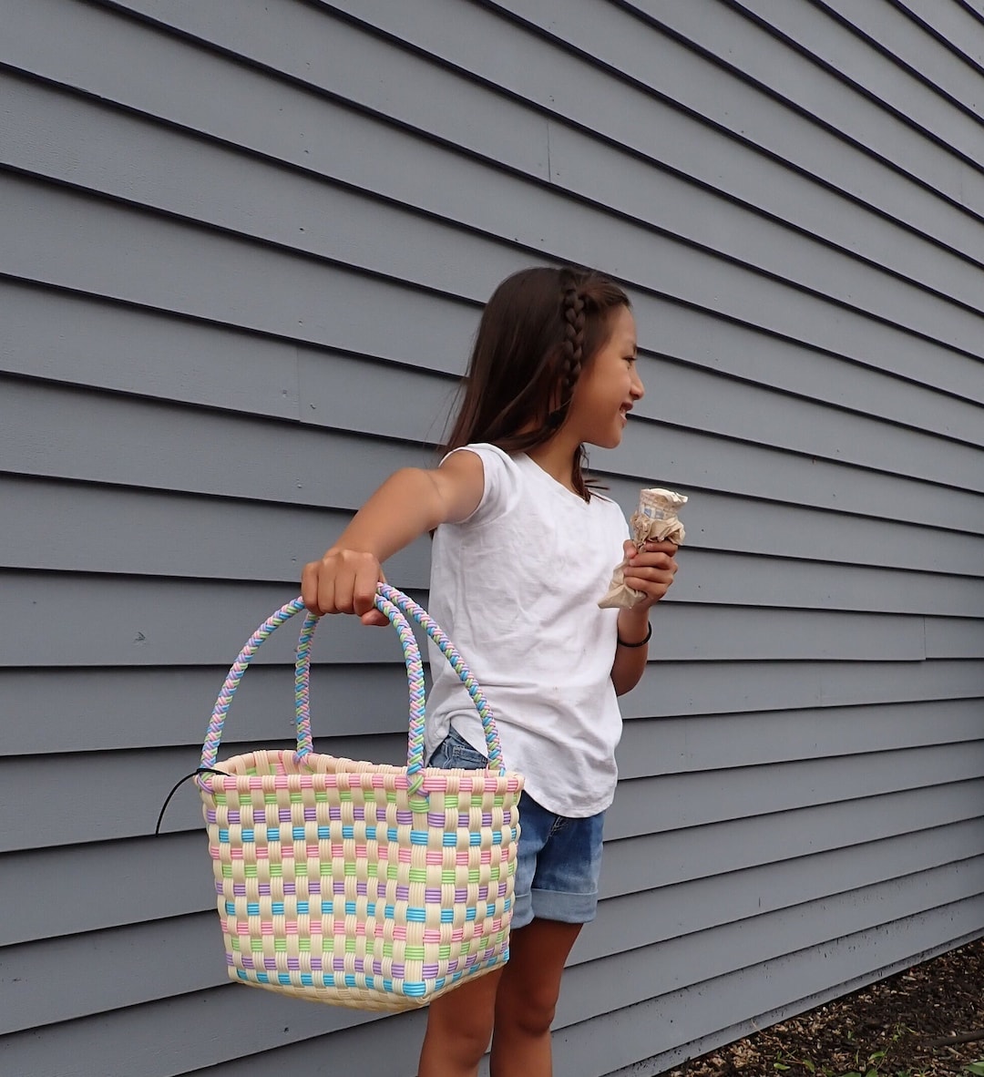 Mini Pastel and Cream Handbag, Little Girls Bag, Blue, Pink, Green ...