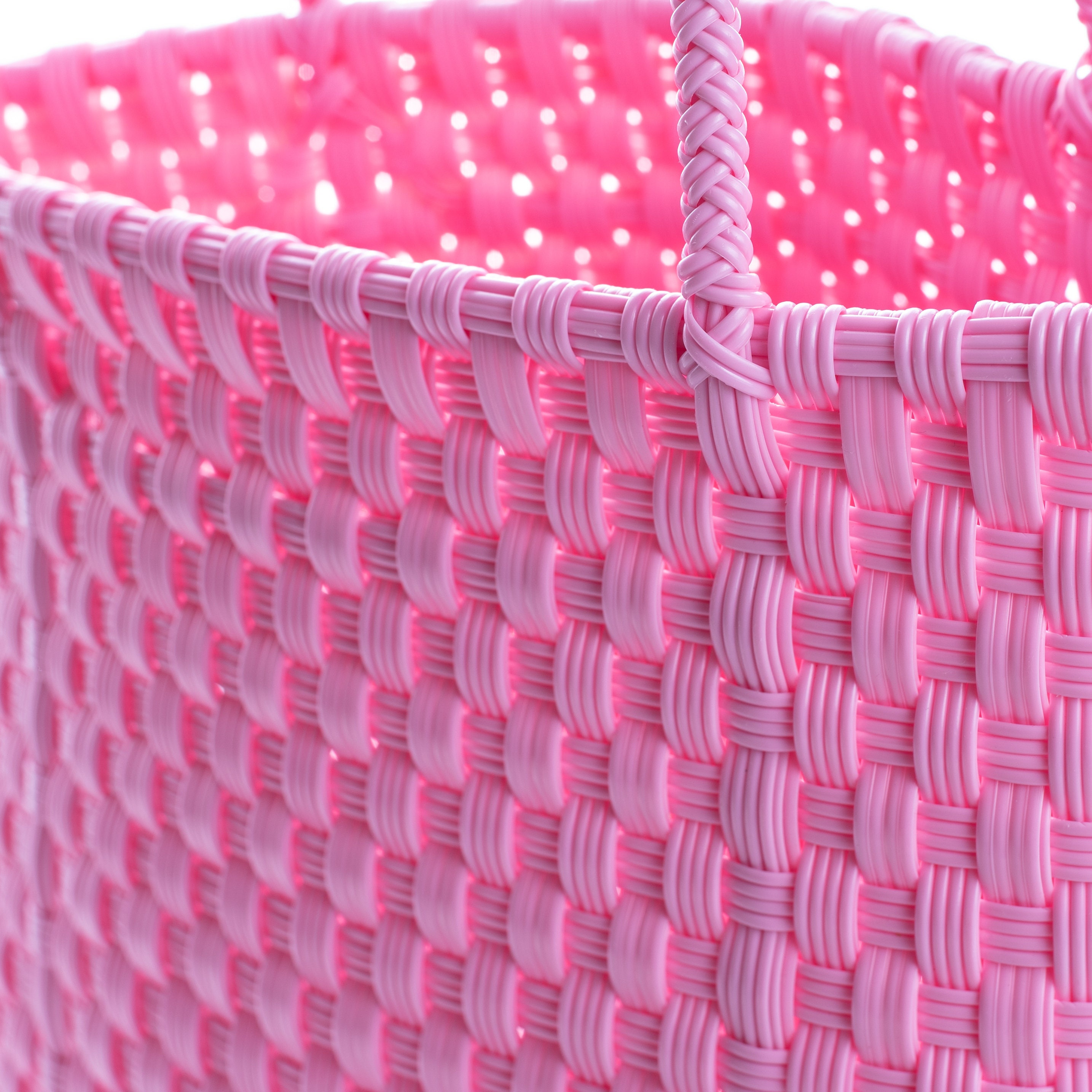Light Pink Tote Fairtrade Plastic Bag, Handwoven Recycled Plastic Bag ...