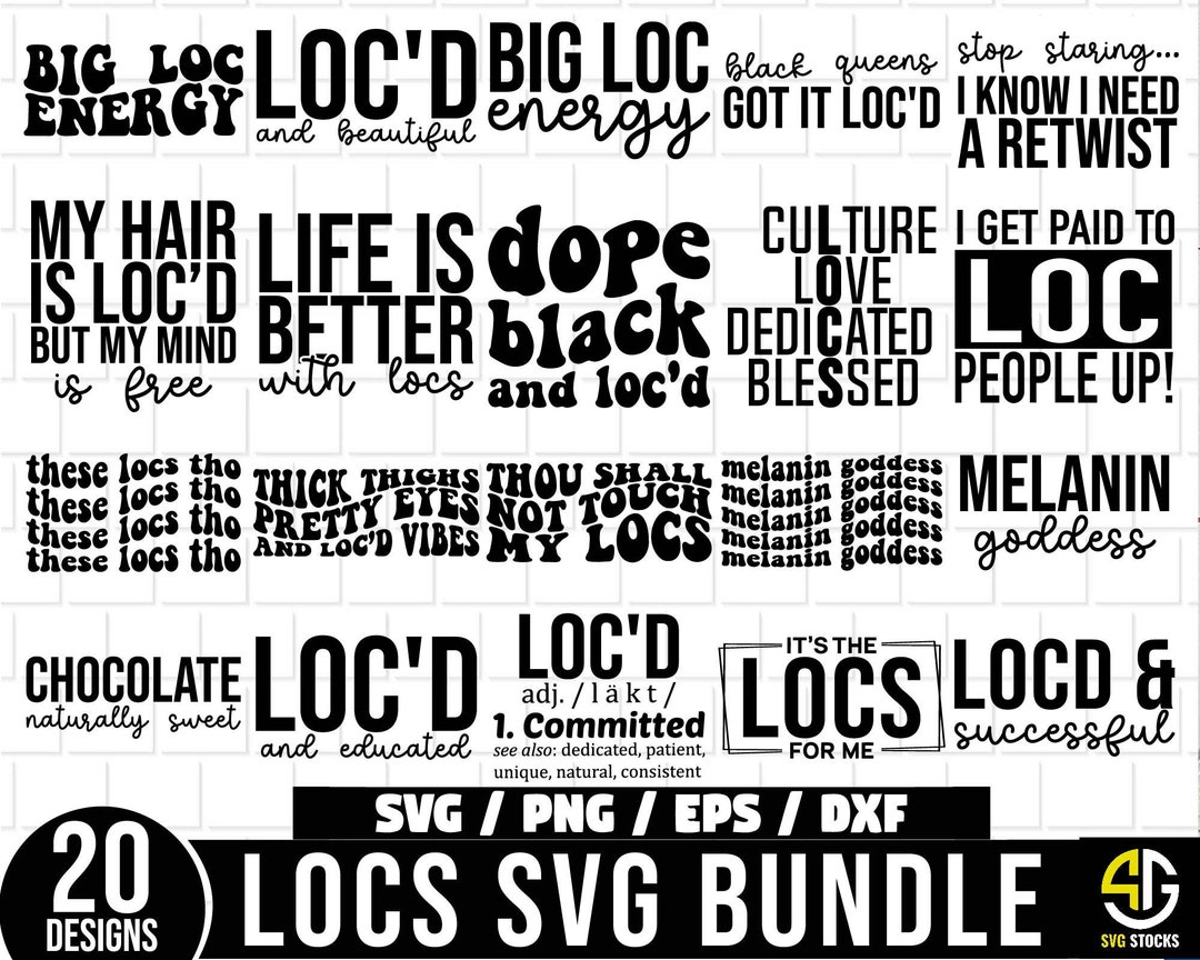 Locs Svg Bundle, Locs Svg, Locd Svg, Loc Queen Svg, Woman With Locs Svg ...