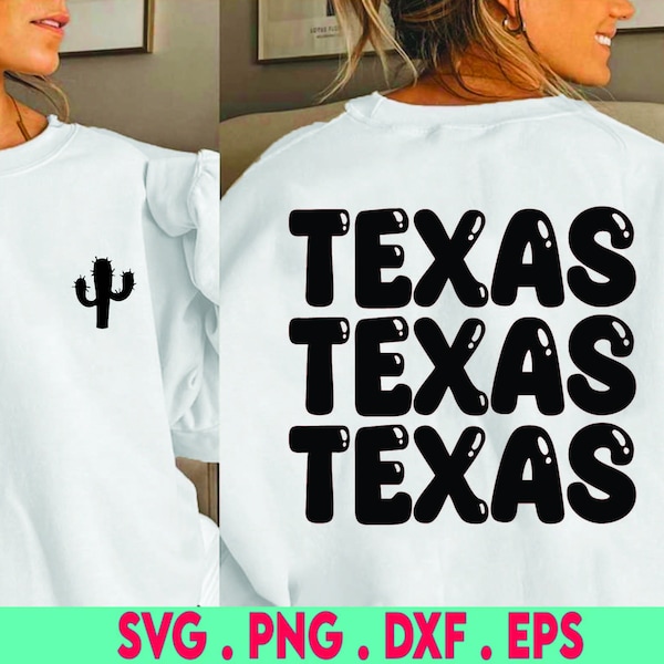 Texas Map With Cactus Svg - Etsy