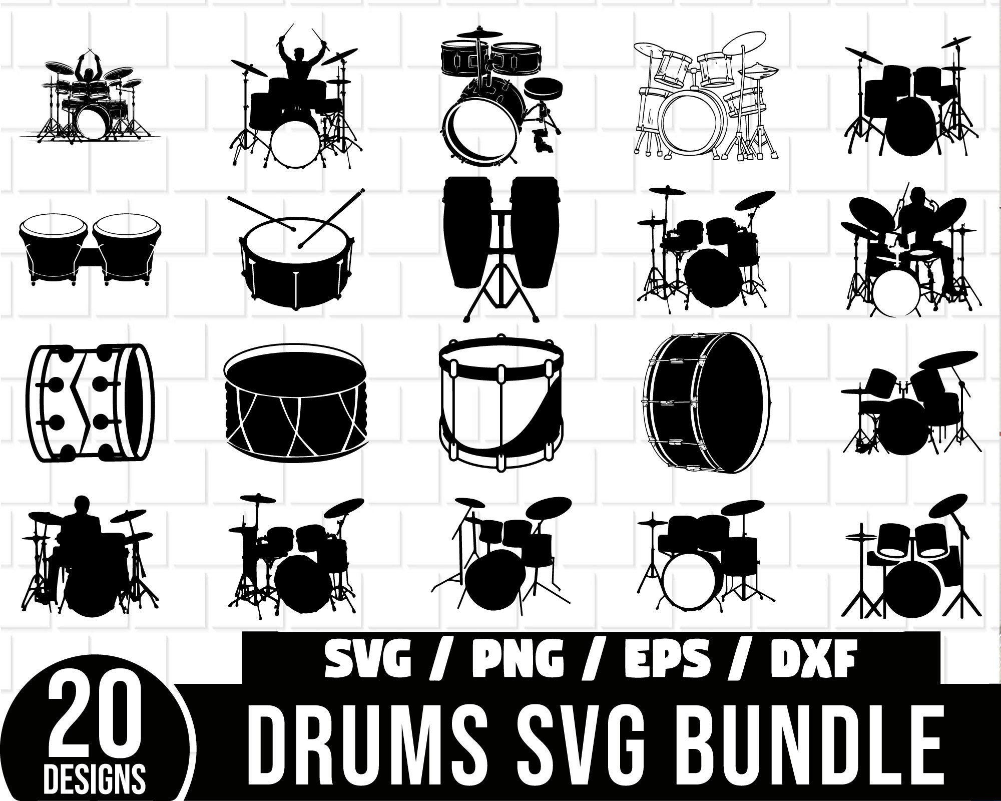 Quad Drum Clip Art