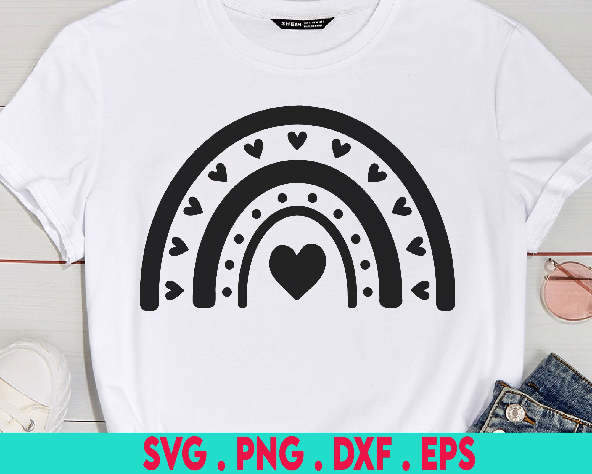 Boho Rainbow SVG Pastel Rainbow Svg Hand Drawn Rainbow Svg - Etsy UK